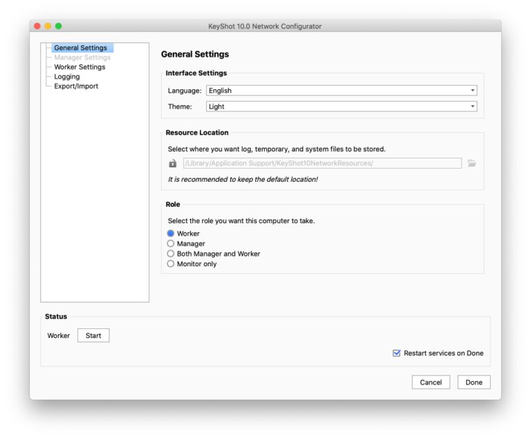 Network Rendering Configurator - KeyShot 10 Manual