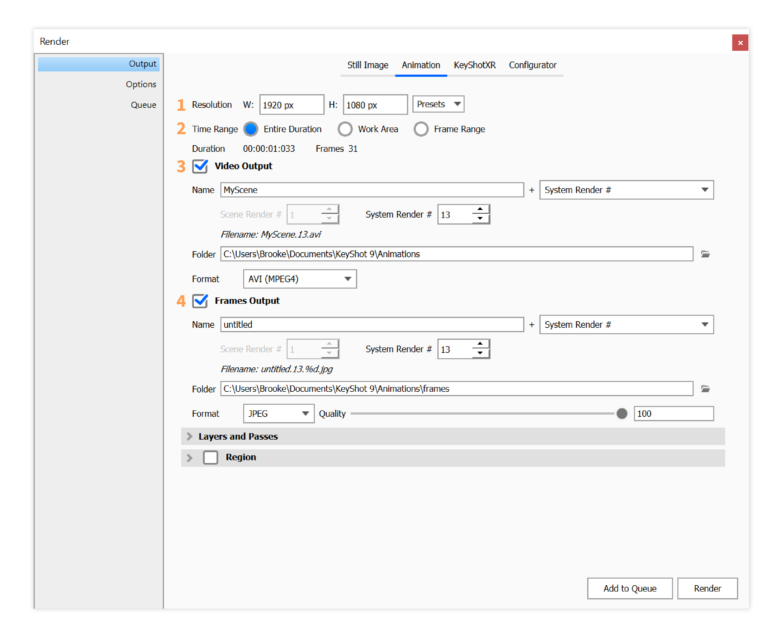 Animation Output - KeyShot 11 Manual