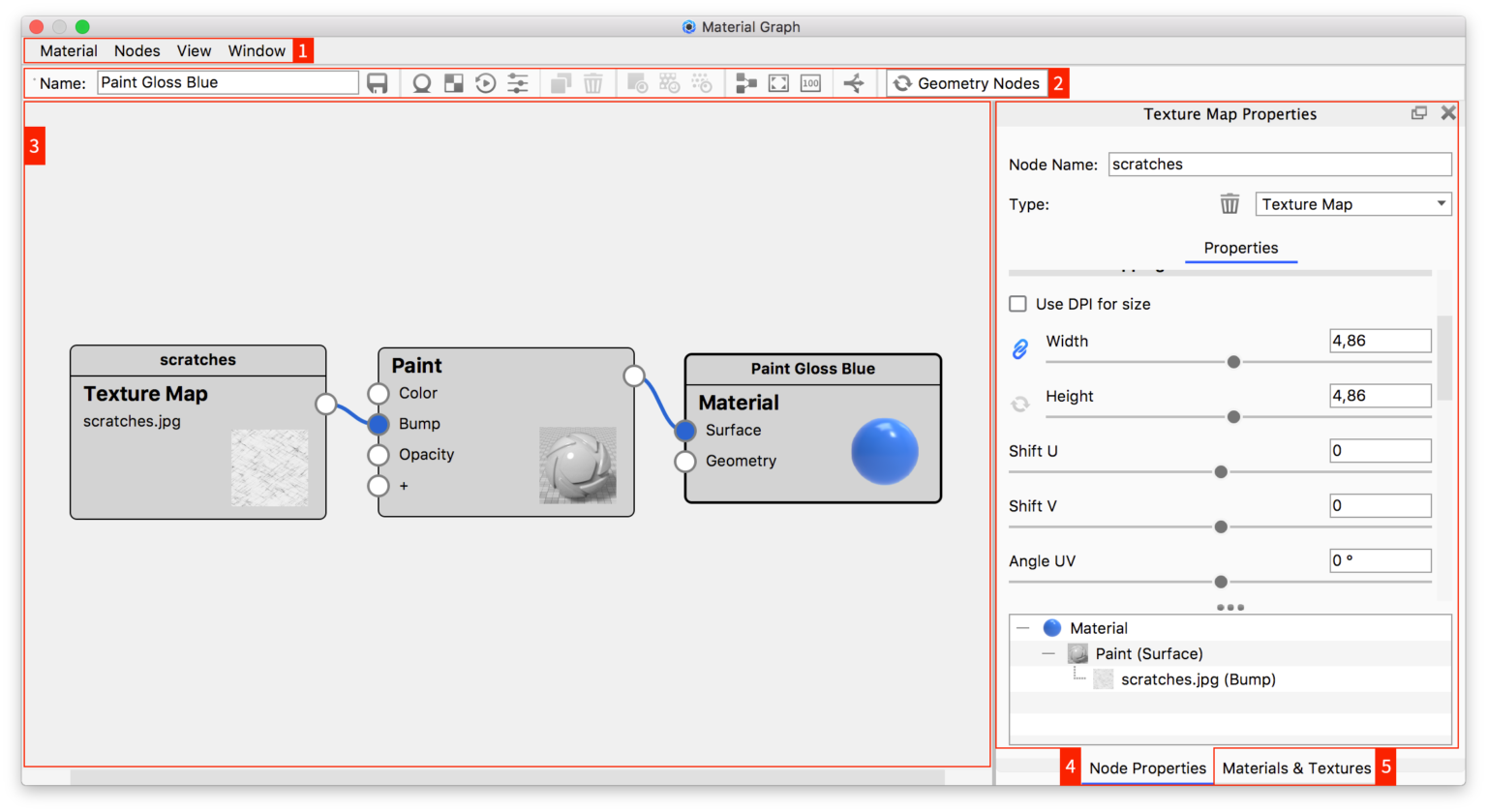 Material Graph User Interface - KeyShot 11 Manual