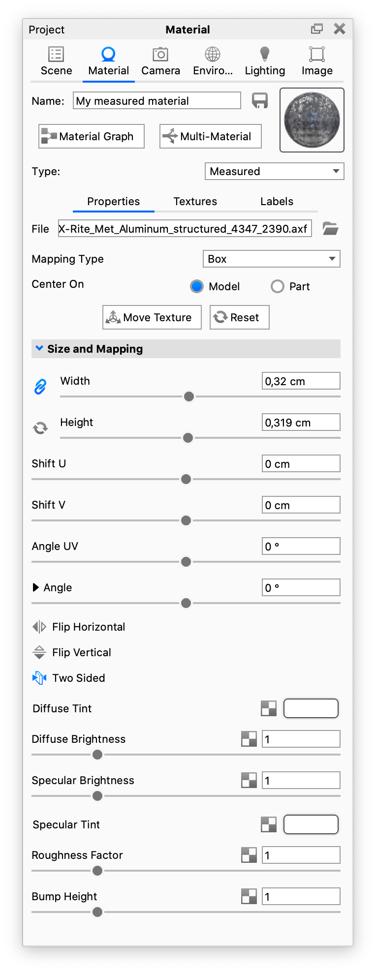 Measured - KeyShot 11 Manual