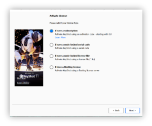 Subscription License - KeyShot 11 Manual