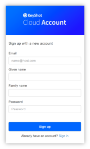 KeyShot Cloud Account - KeyShot 11 Manual