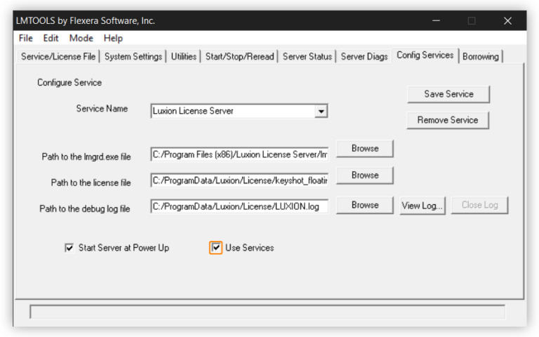 License Server Installation (PC) - Custom - Keyshot Manual