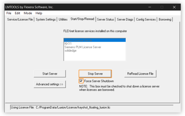 License Server Installation (PC) - Custom - Keyshot Manual