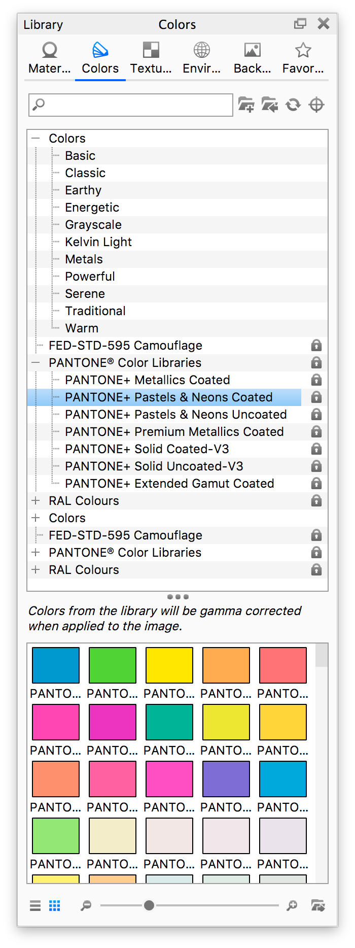 Color Library - Keyshot Manual