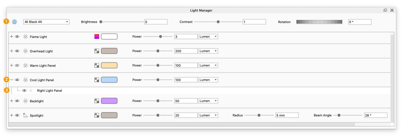 Light Manager - Keyshot Manual