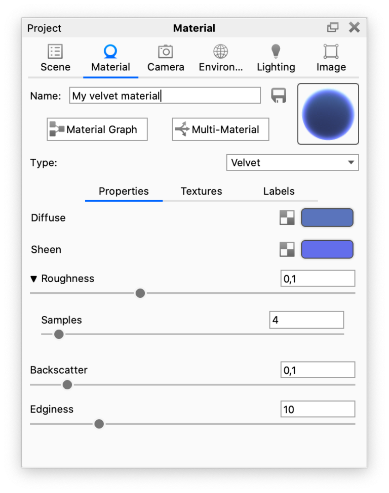 Velvet - Keyshot Manual