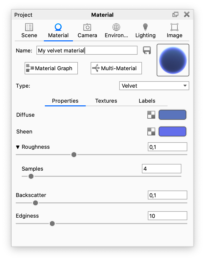 Velvet - Keyshot Manual